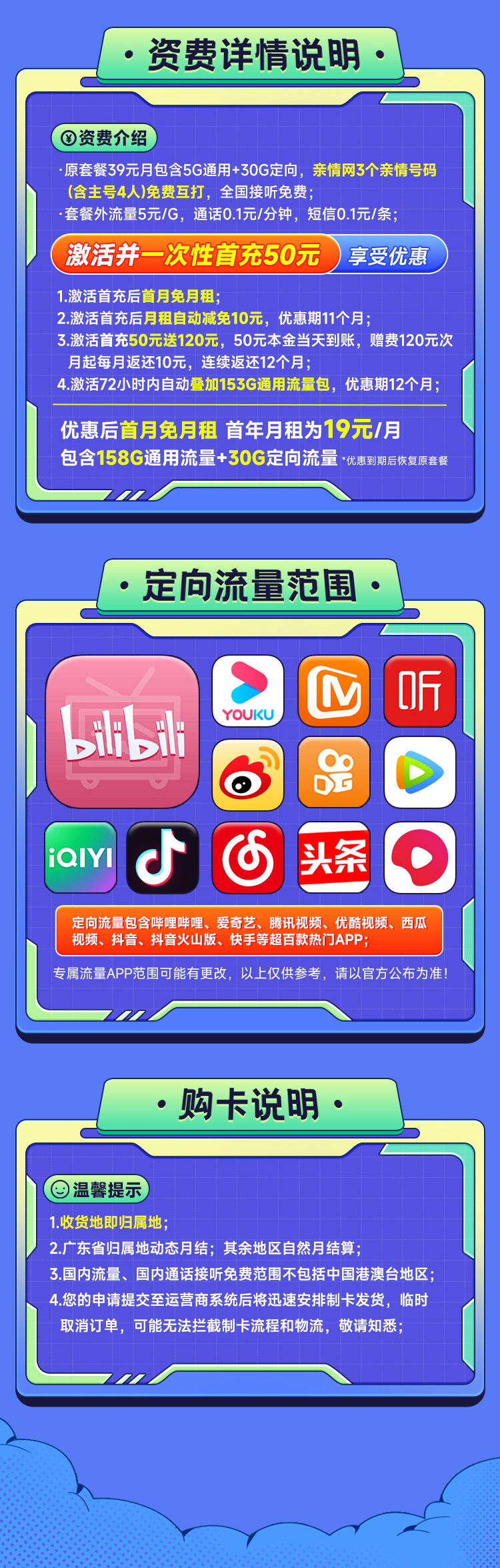 移动C4卡19元188G全国流量收货地即归属地-卡世界官网